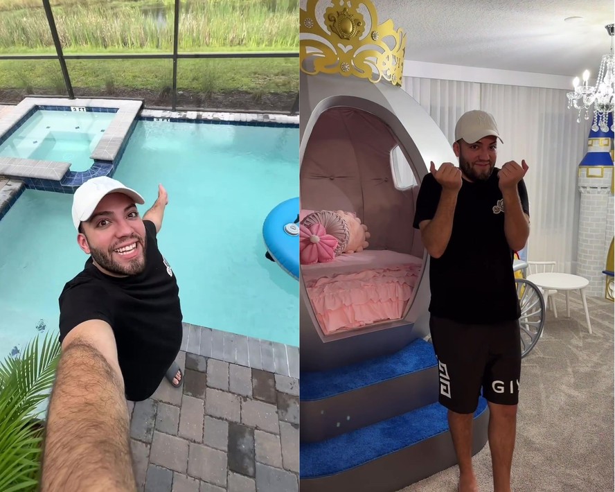 Lucas Rangel faz tour por mansão de R$ 6 milhões em Orlando