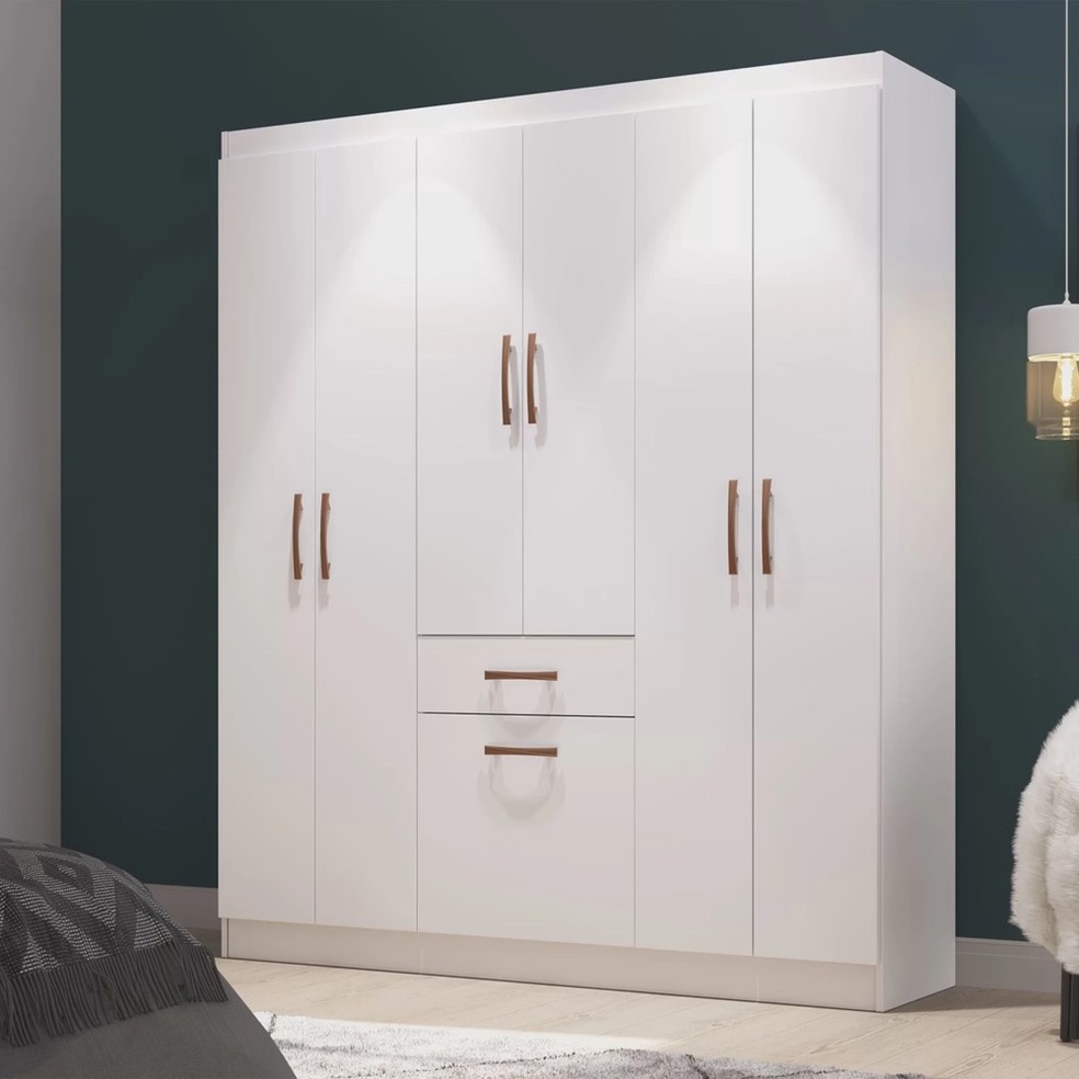 10 modelos de guarda-roupa branco e solto para usar na decoração do quarto