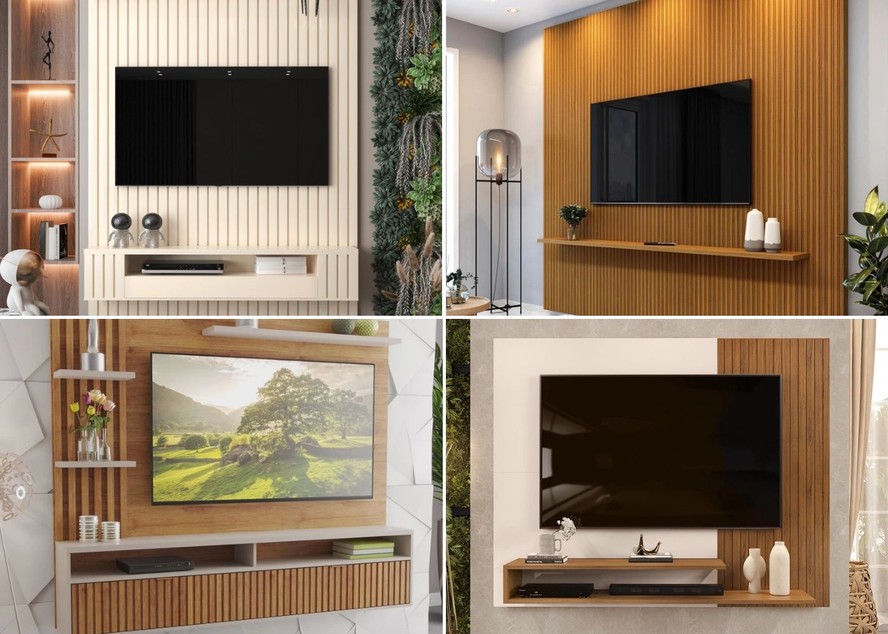 Painel para TV ripado: 9 modelos prontos para instalar em casa ...