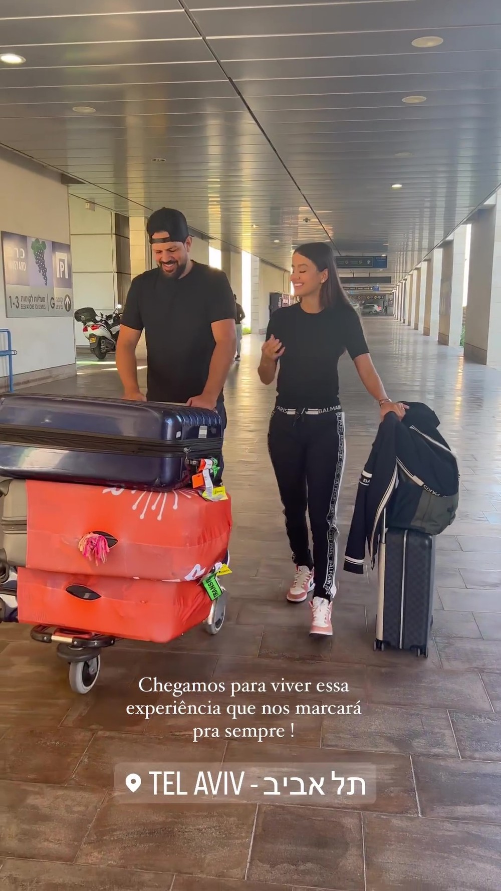 Biah Rodrigues e Sorocaba chegam em Israel e escondem motivo da viagem: "Estamos preparados ...