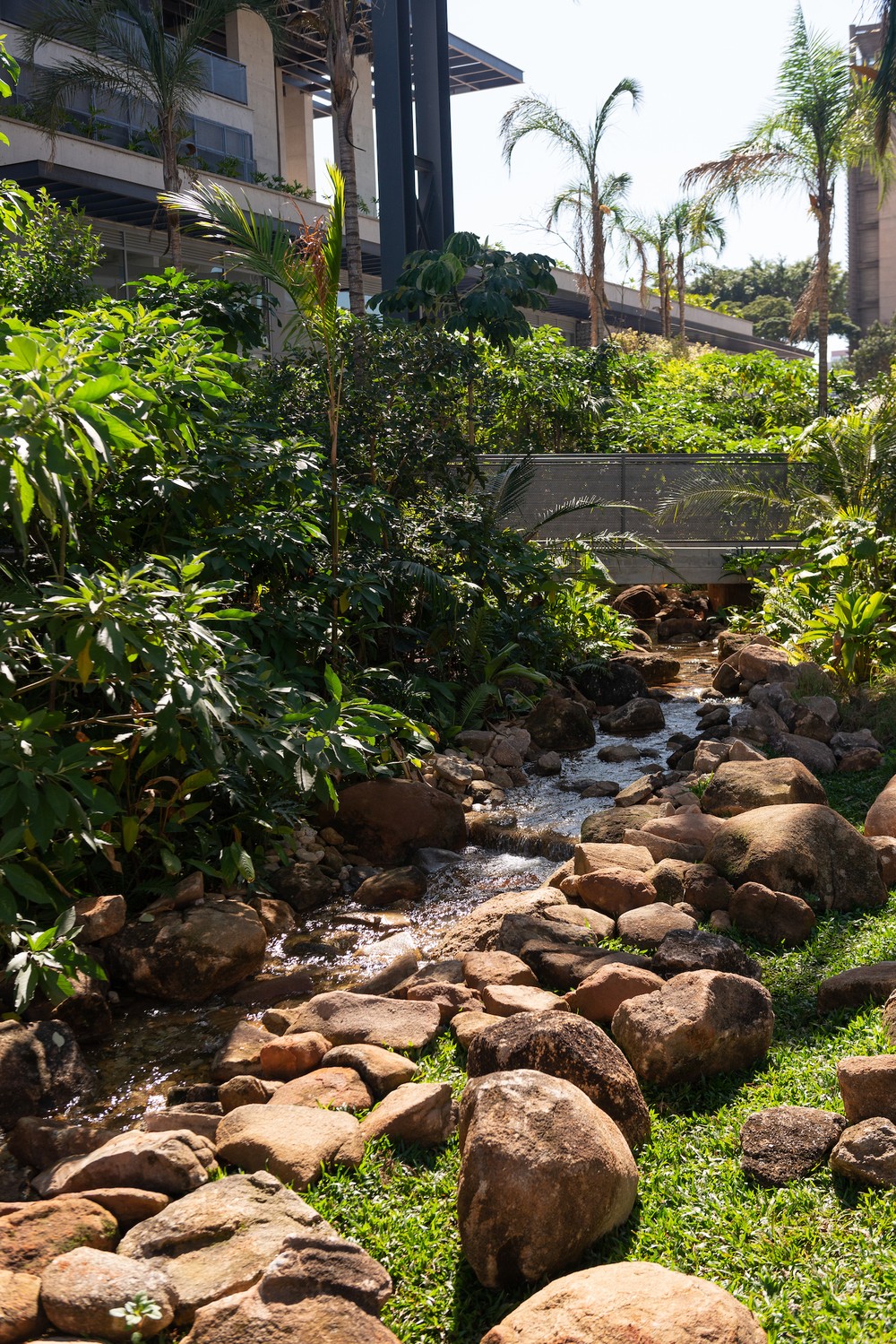 Complexo cria área verde aberta ao público com lago e cascata na zona ...