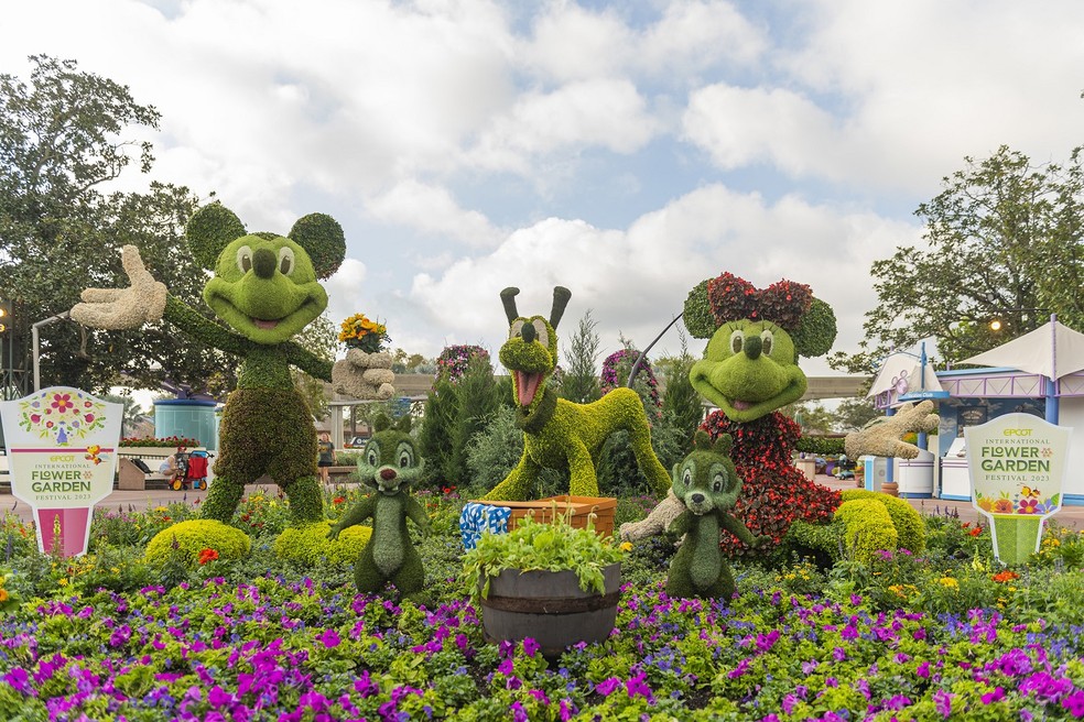 Esculturas florais de parque da Disney são impressionantes; veja fotos!