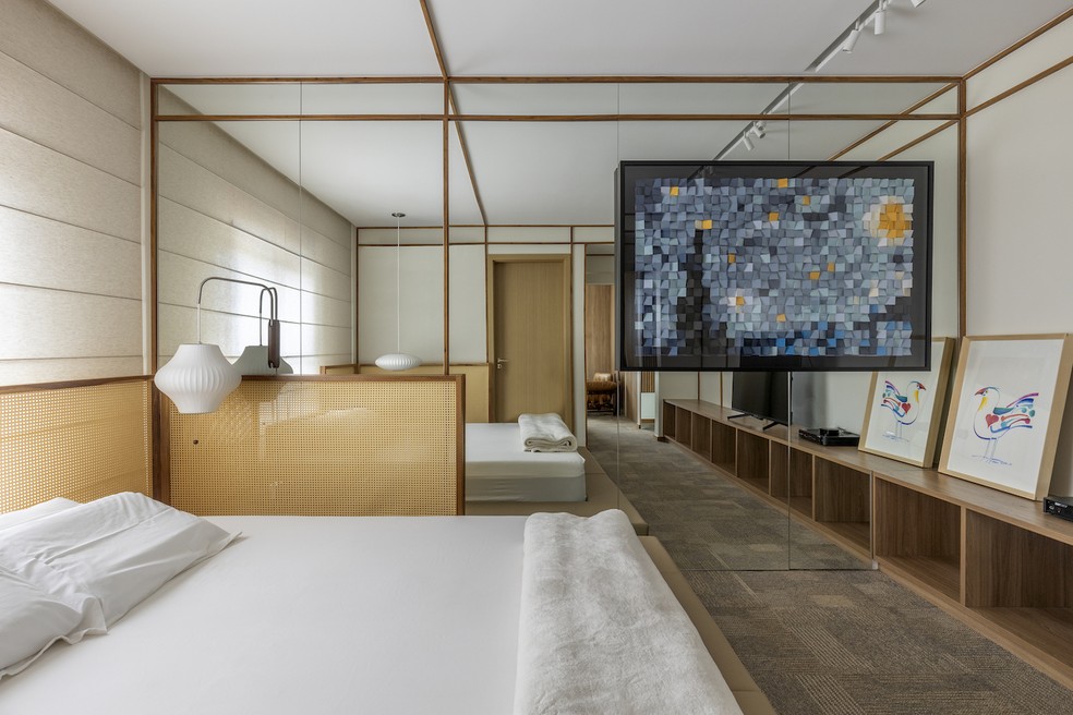 Marcenaria se destaca e valoriza design e arte em apartamento de 105 m² ...