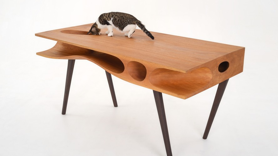 Móvel de home office ou playground de gatos? Criação chinesa une as ...