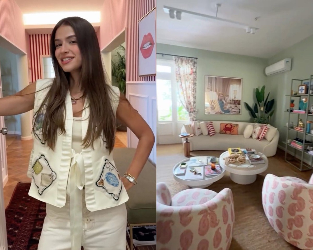 Lele Burnier faz tour pelo seu apartamento com decoração maximalista