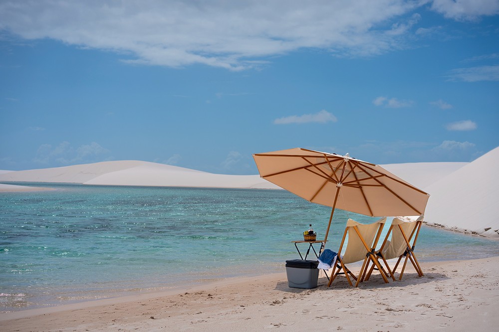 Tons das dunas inspiram decoração de pousada nos Lençóis Maranhenses