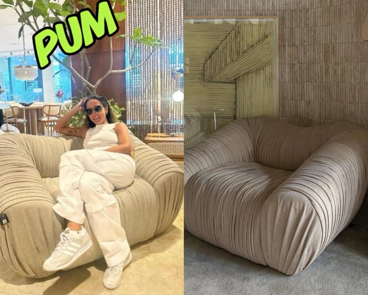 Novo móvel? Anitta surge sentada em poltrona de R$ 14 mil durante compras para mansão ...
