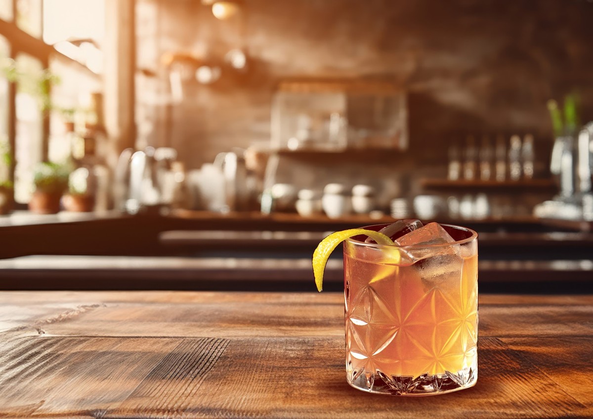 Pera Fitzgerald: drinque une bitter e gin infusionado com a fruta
