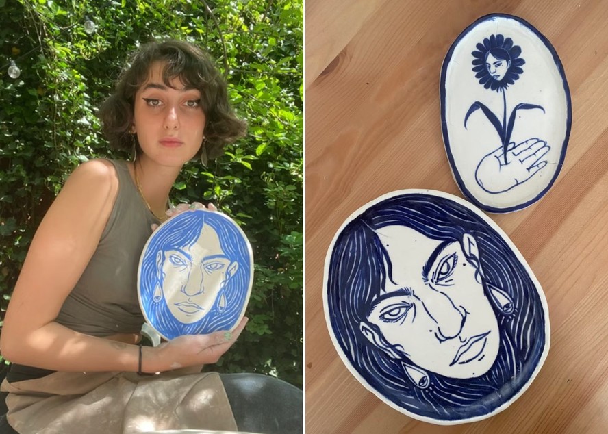 As obras da artista e ceramista Rama Duwaji, a atual primeira-dama de ...