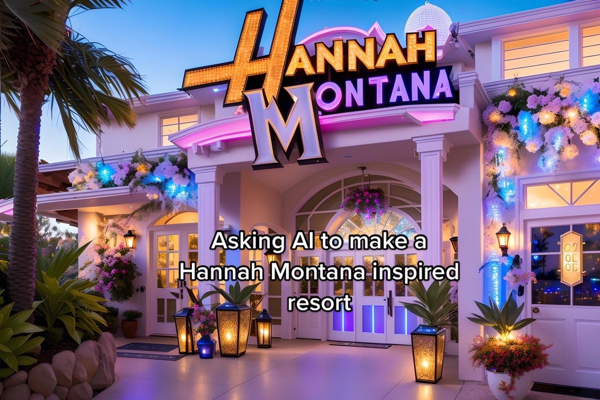 IA cria resort inspirado na série Hannah Montana