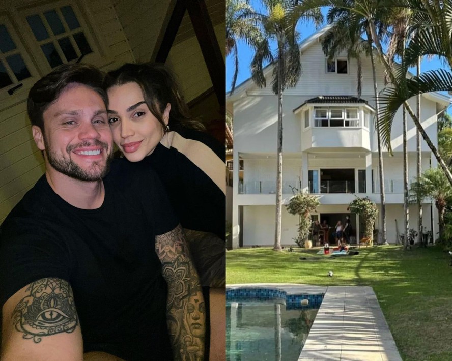 Paula Amorim e Breno Simões curtem primeira noite na casa nova com jantar romântico no sótão ...