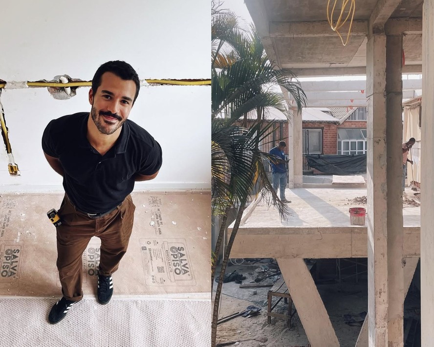 Após BBB25, Mateus Pires volta aos trabalhos como arquiteto e publica fotos em obra ...
