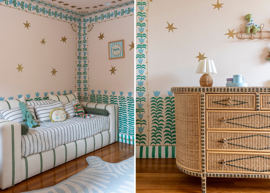 Decoração de quarto infantil de 16 m² tem inspiração na cultura indiana