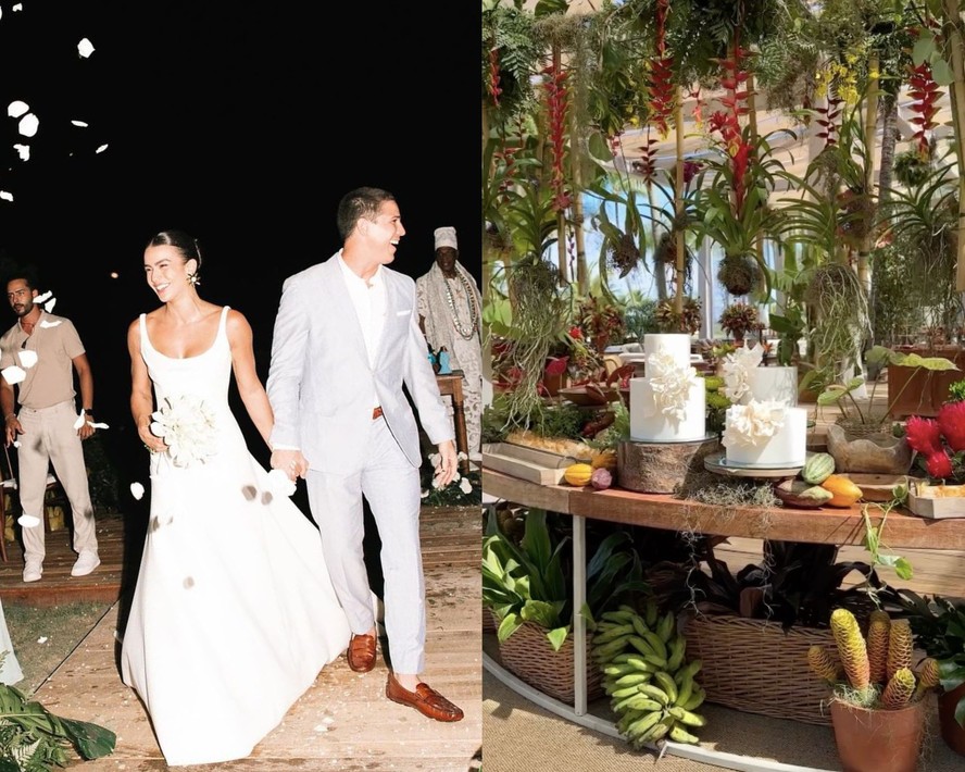 Mari Saad mostra detalhes da decoração tropical do seu casamento em ...