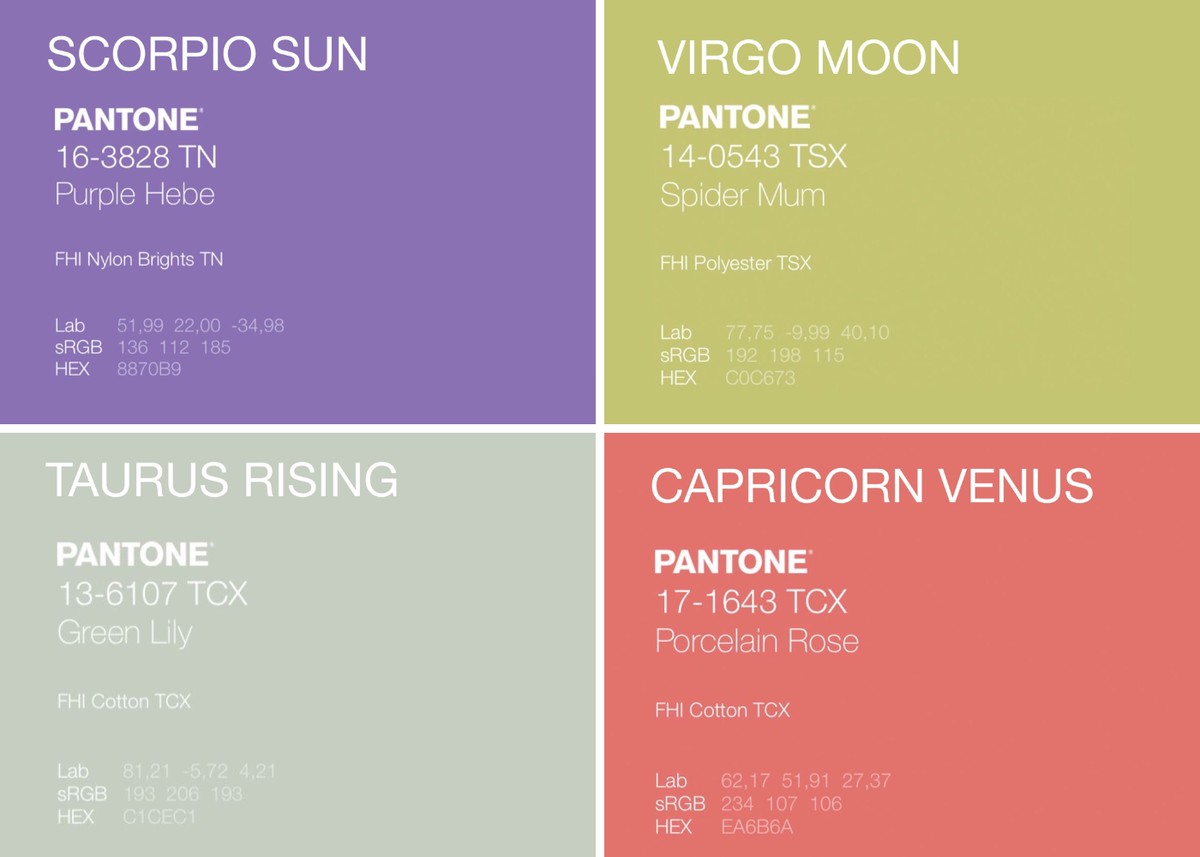 Quais as cores do seu signo na paleta da Pantone? Saiba como descobrir!