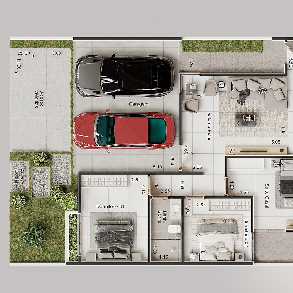 20 plantas de casas pequenas: projetos e exemplos para se inspirar