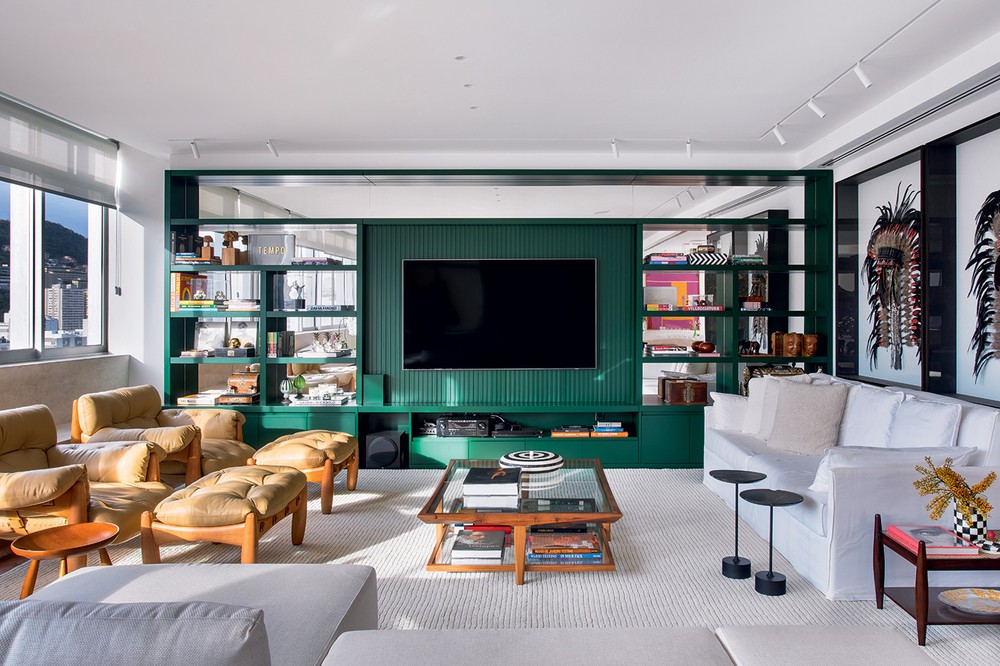 Decoração de sala verde: 16 projetos inspiradores com a cor que é tendência