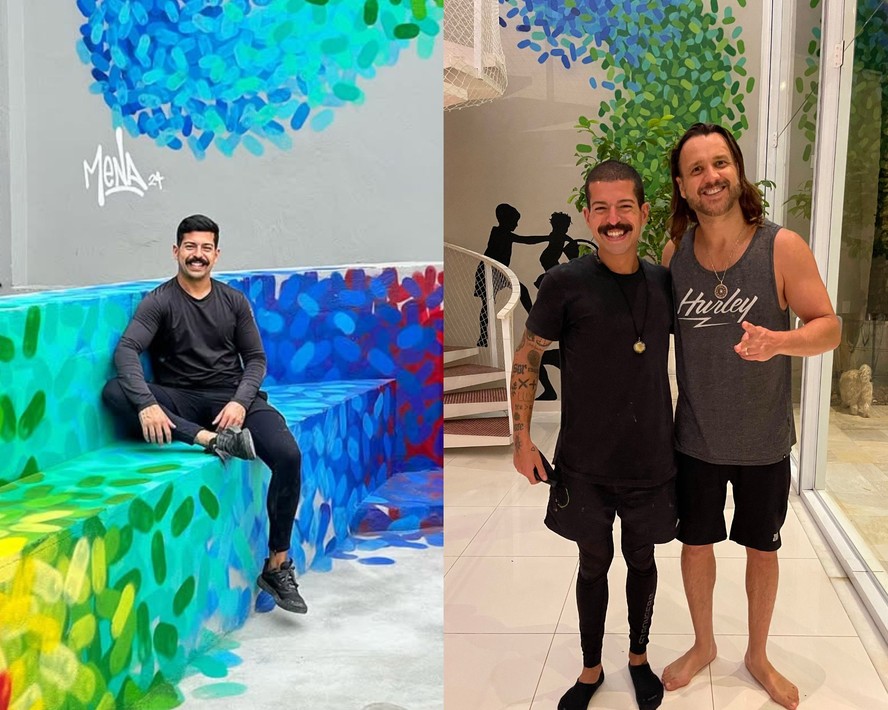 O artista plástico e muralista Mena pinta desde prédios icônicos a ...