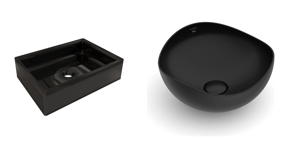 Cuba de apoio preta: 7 pias para deixar banheiros e lavabos elegantes