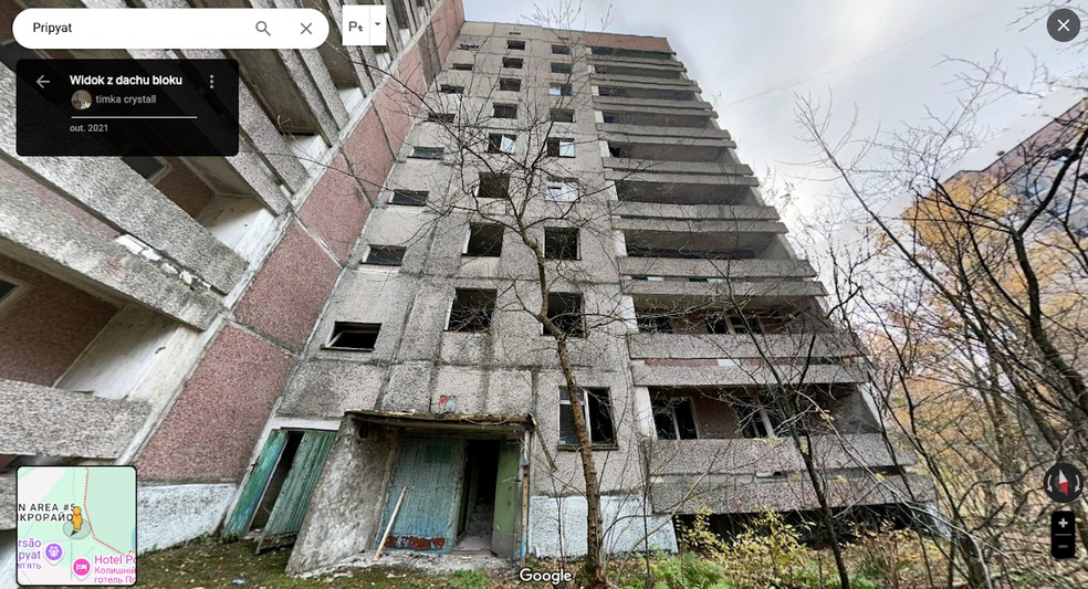 Street View permite explorar a região de Chernobyl, onde aconteceu o ...