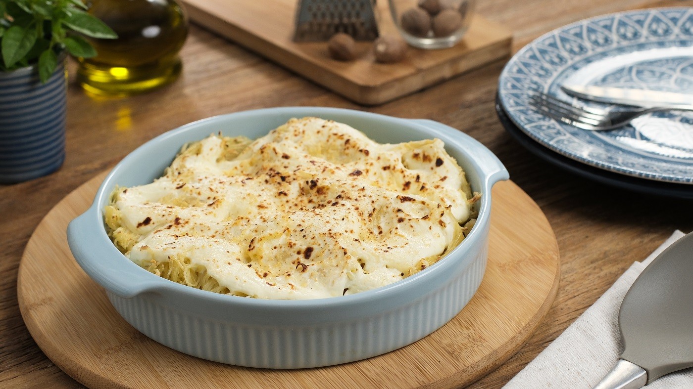 Macarrão gratinado com cream cheese inova no preparo da massa