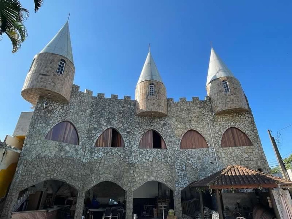 Homem constrói casa estilo castelo com sala de tronos e vista do 'reino ...